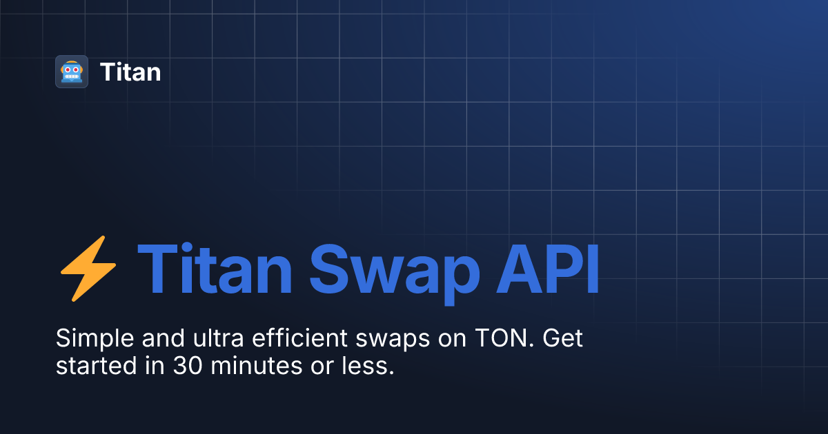⚡ Titan Swap API | Titan